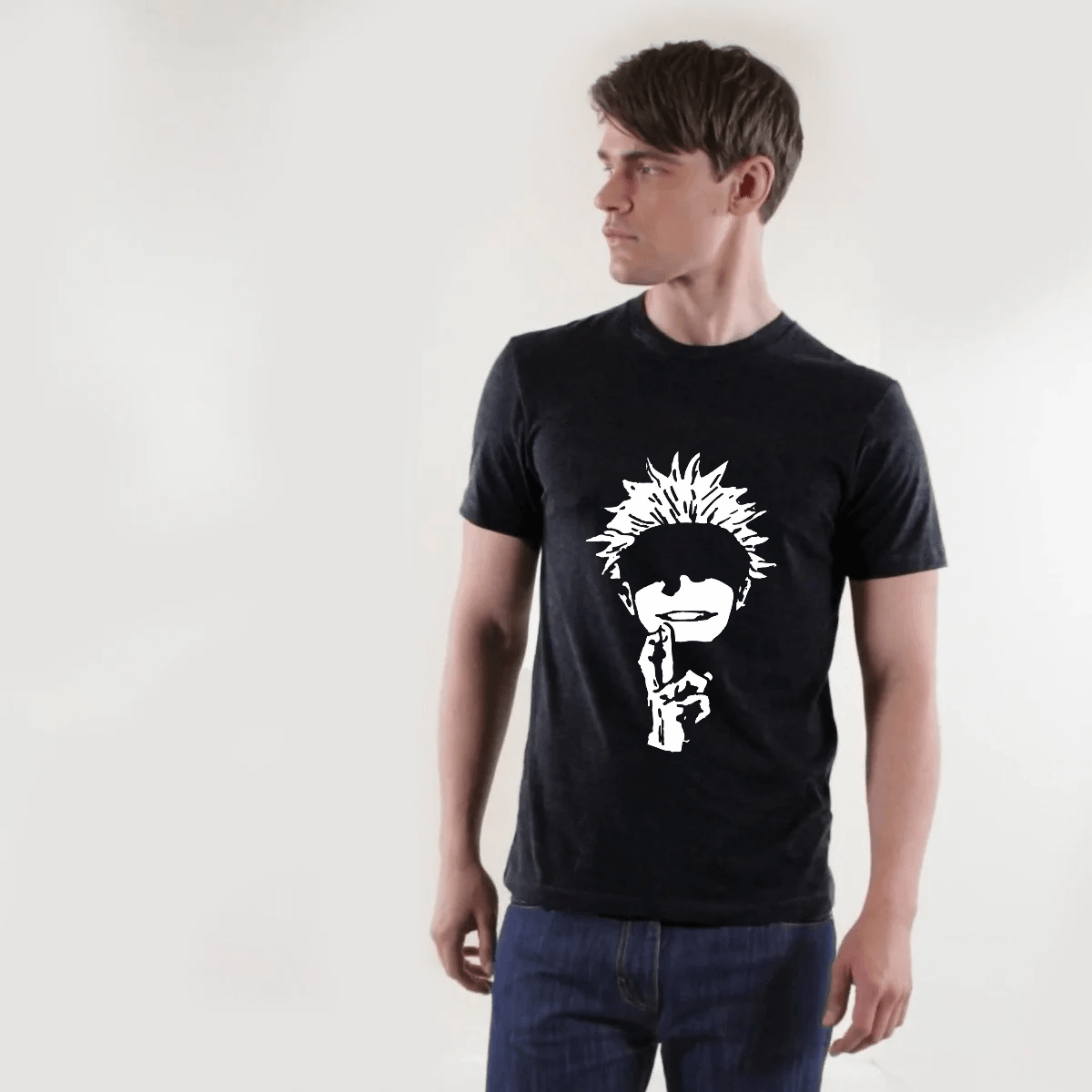 Satoru Gojo Finger Pose Anime T-Shirt – Styletadka