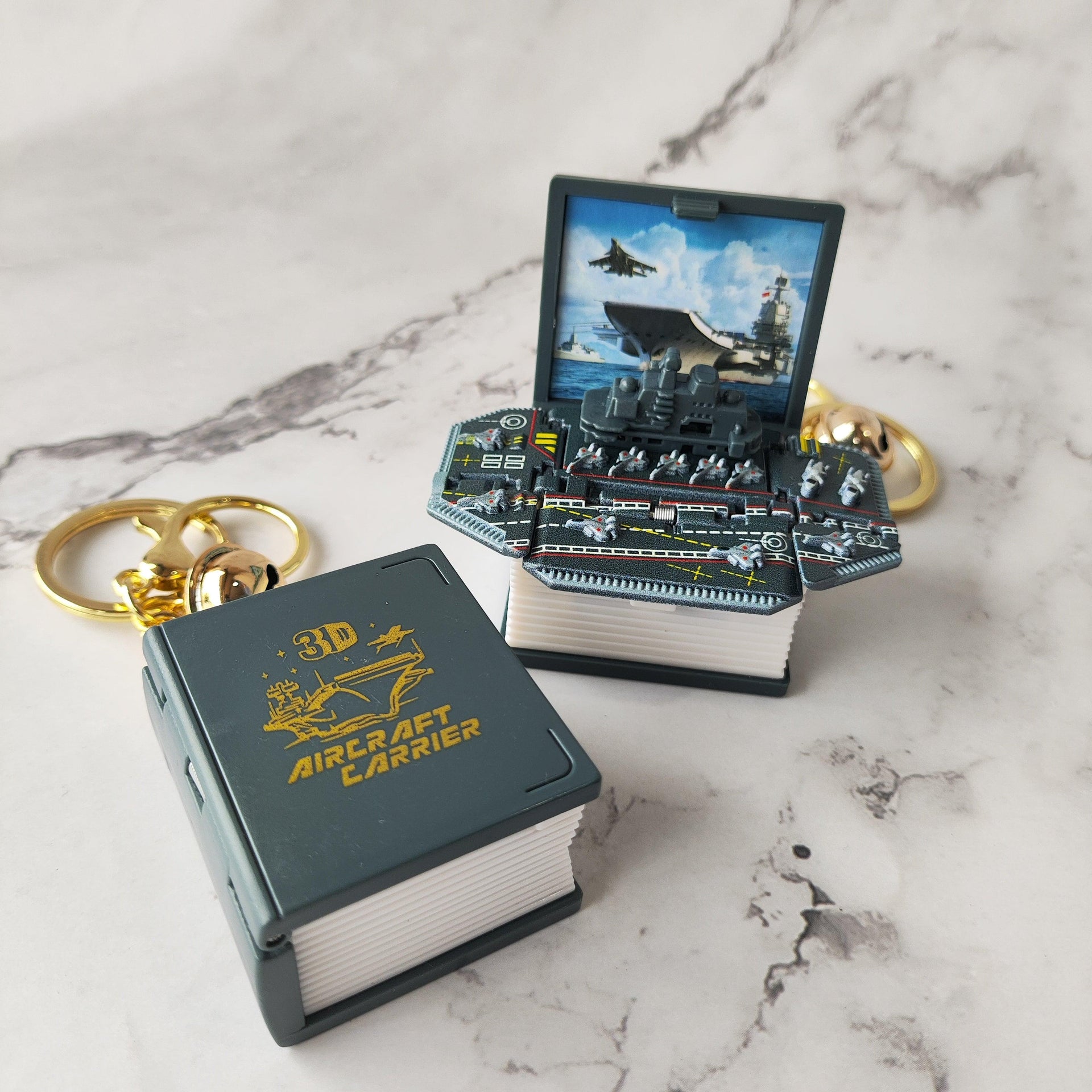 Aircraft Carrier 3D Diary Pop Up Keychain – Styletadka