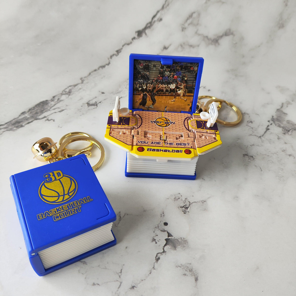Basketball Court 3D Diary Pop Up Keychain – Styletadka