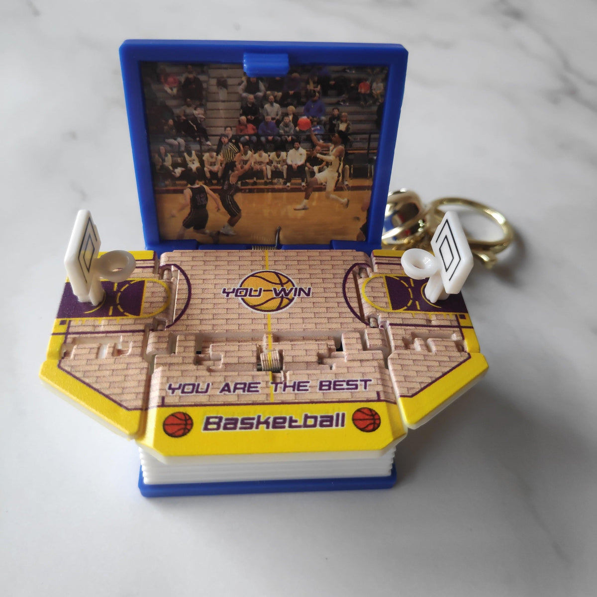 Basketball Court 3D Diary Pop Up Keychain – Styletadka