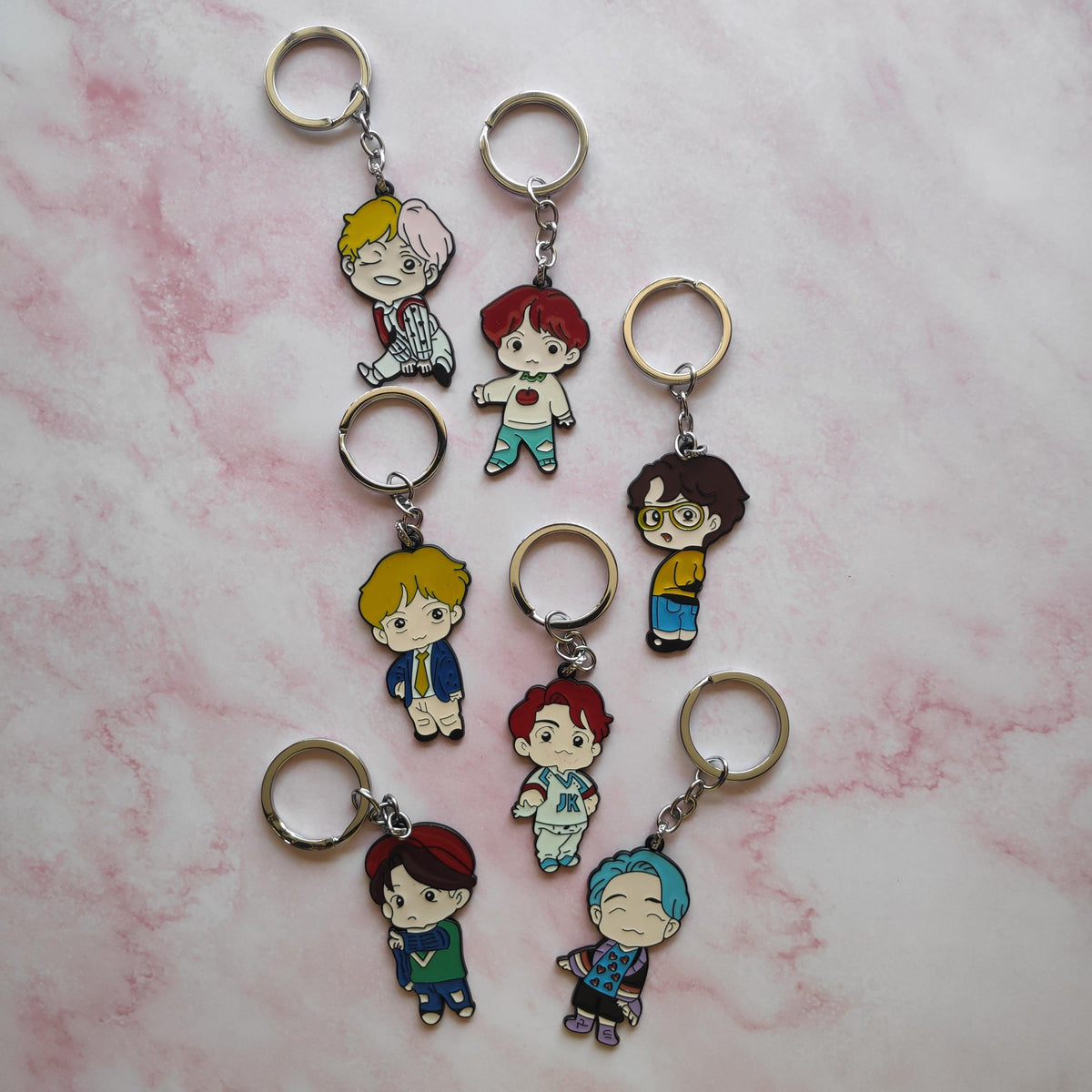 BTS Characters Metal Keychains – Styletadka