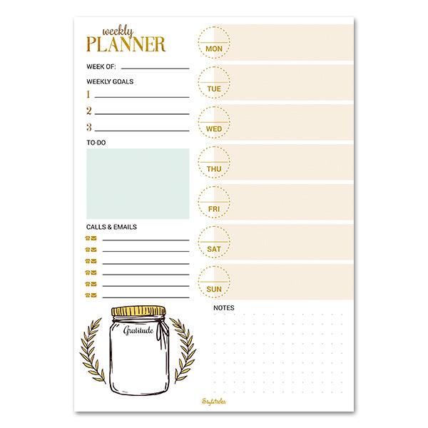 Weekly Plan of Action Memo Notepad – Styletadka